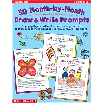 博客來-50 Month-by-month Draw & Write Prompts Grades Pre K-2