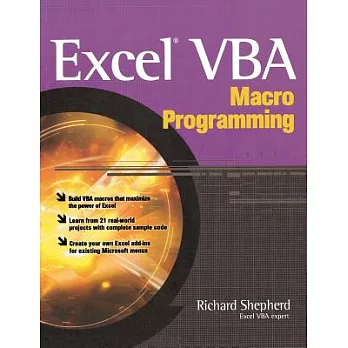 博客來-Excel Vba Macro Programming