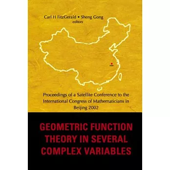 博客來-Geometric Function Theory In Several Complex Variables: Proceedings Of A Satellite ...