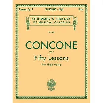 博客來-G. Concone Op. 9: Fifty Lessons for the Voice