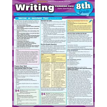 博客來-Writing Common Core State Standards 8th Grade