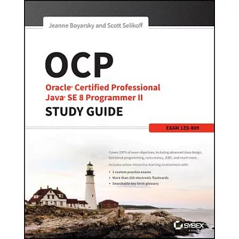 博客來-Oracle Certified Professional Java SE 8 Programmer II: Exam 1Z0-809