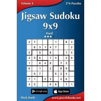 博客來-Jigsaw Sudoku 9x9 - Hard - Volume 4 - 276 Puzzles