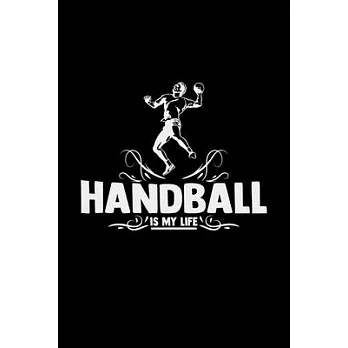 博客來-Handball is my life: Handball - 6x9 - grid - squared paper ...