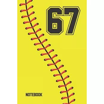 博客來-67 Notebook: Softball Jersey Number 67 Sixty Seven For All Players ...