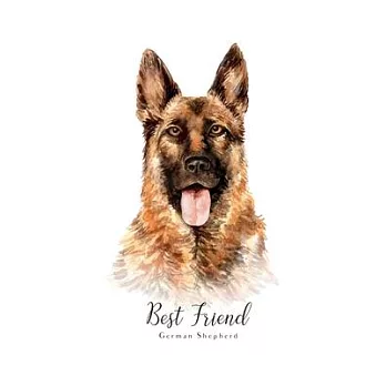 博客來-Best Friend German Shepherd: Blank Lined Paper Sketchbook Notebook ...