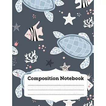 博客來-Composition Notebook: Wide Ruled Lined Paper Notebook Journal ...