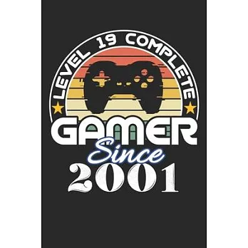 博客來-Level 19 complete Gamer since 2001: funny retro vintage 19th Gamer ...