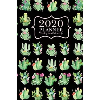 博客來-2020 Planner Weekly And Monthly: 2020 Planner Cactus - Jan To Dec ...