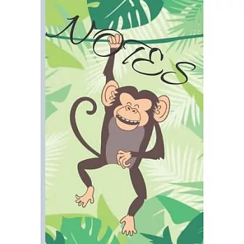 博客來-Notes: Monkey Notebook Lined 110 Pages (6x9)