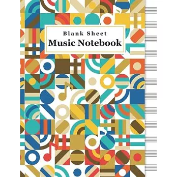 博客來-Blank music sheet notebook: Standard Manuscript Paper, Notebook for ...