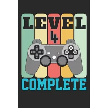 博客來-Level 4 complete: funny 4th Gamer Birthday Gift retro vintage ...