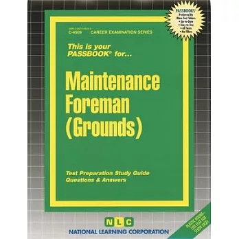 博客來-Maintenance Foreman (Grounds): Passbooks Study Guide