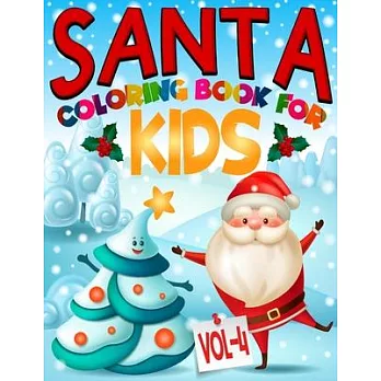 博客來-Santa Coloring Book For Kids: VOLUME: 4 Edition: 85 Pages Christmas ...