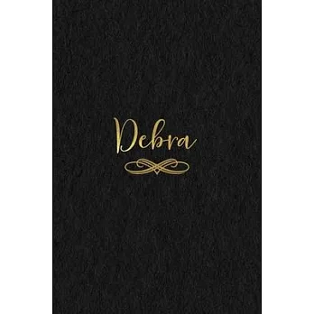 博客來-Debra: Personalized Journal to Write In - Black Gold Custom Name ...