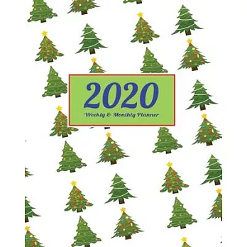 博客來-2020 Planner Weekly & Monthly 8x10 Inch: Christmas Tree One Year ...