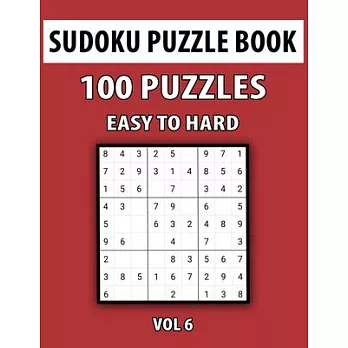 博客來-Sudoku Puzzle Book, Easy To Hard, 100 Puzzles Vol 6: Perfect Sudoku ...