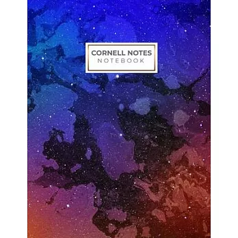 博客來-Cornell Notes Notebook: Trendy Space Marble Cover Design Cornell ...