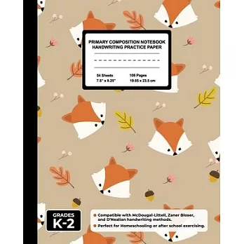 博客來-Primary Composition Notebook Handwriting Practice Paper: Adorable ...