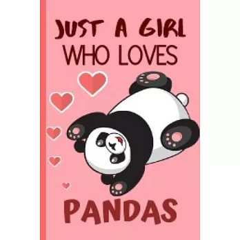 博客來-Just A Girl: Blank Lined Funny Panda Notebook Journal 6X9 For ...