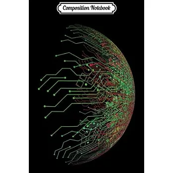 博客來-Composition Notebook: Abstract Circuit Board World Binary Journal ...