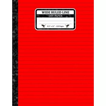 博客來-Wide Ruled Line Dot Paper: Notebook With Dotted Lines. Large Size ...