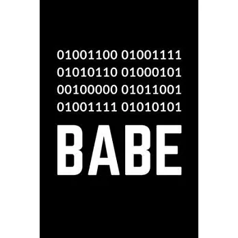 博客來-Babe: LOVE YOU BABE say it in Binary Code Dot Grid Composition ...