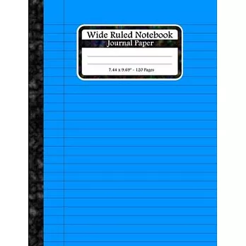 博客來-Wide Ruled Notebook Journal Paper: Lined Journal Composition Paper ...