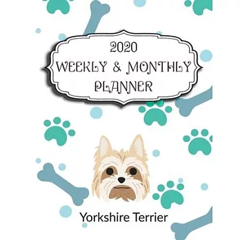 博客來-2020 Yorkshire Terrier Planner: Weekly & Monthly with Password list ...