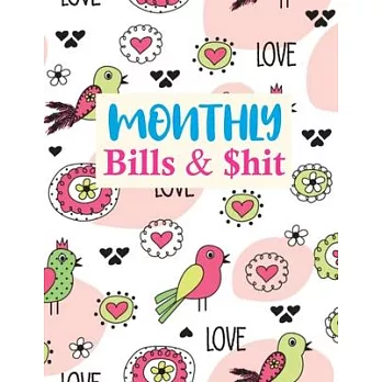 博客來-Monthly Bills & $hit: Pretty Monthly Budget Planner (Undated ...