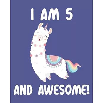 博客來-I am 5 And Awesome: Sketchbook and Journal for Kids, Writing and ...
