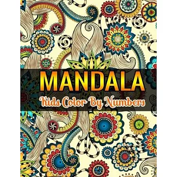 博客來-Mandala Kids Color By Numbers: Mandala Coloring Book 27 Mandala ...