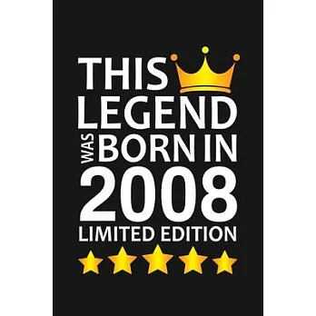 博客來-This Legend Was Born In 2008 Limited Edition: Happy 12th Birthday ...
