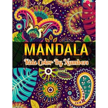 博客來-Mandala Kids Color By Numbers: Mandala Coloring Book 27 Mandala ...