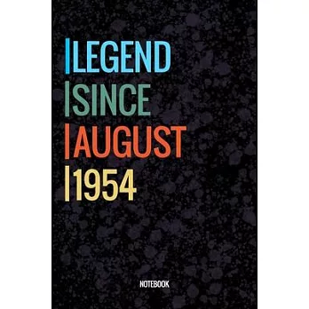 博客來-Legend Since August 1954 Notebook: Vintage Lined Notebook / Journal ...