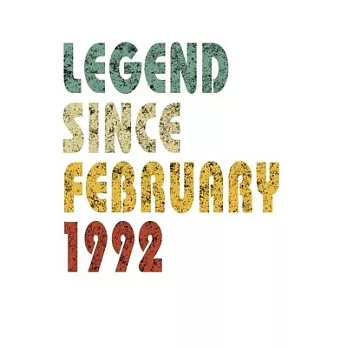 博客來-Legend Since February 1992: Retro Birthday Gift Notebook With Lined ...