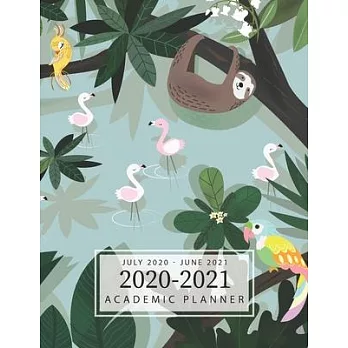 博客來-2020-2021 Academic Planner July 2020-June 2021: Cute Sloth Cover ...
