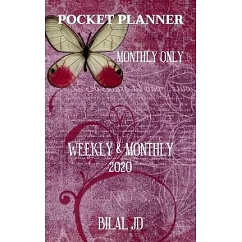 博客來-Pocket Planner Monthly Only: Weekly Monthly Planner 2020: 2020 ...