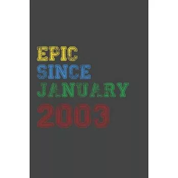 博客來-Gift Idea Epic Since 2003 Notebook Vintage Birthday Gift Idea ...
