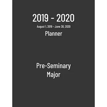 博客來-2019-2020 Planner: Pre-Seminary Major - Monthly Weekly Organizer ...