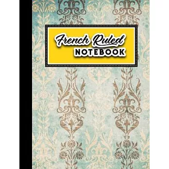 博客來-French Ruled Notebook: French Ruled Paper, Seyes Pads, Vintage/Aged ...