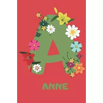 博客來-Anne: Personalized with Name Notebook Journal Lined for Women ...