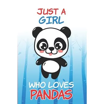 博客來-Just A Girl Who Loves Pandas - Notebook ( Dotted White Pages ...