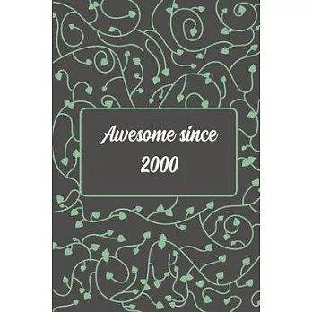博客來-Awesome since 2000 notebook birthday gift: - 120 ruled pages 6＂ x 9 ...