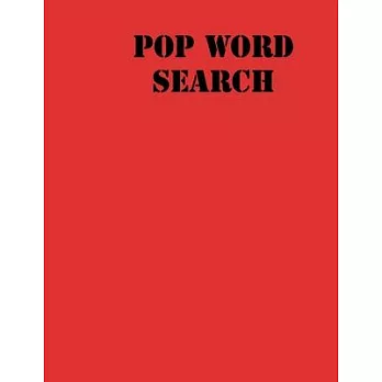 博客來-pop Word Search: large print puzzle book .8,5x11, matte cover, red ...