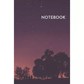 博客來-Notebook: Night Sky Blank Lined College Ruled Notebook 6x9 Inches ...
