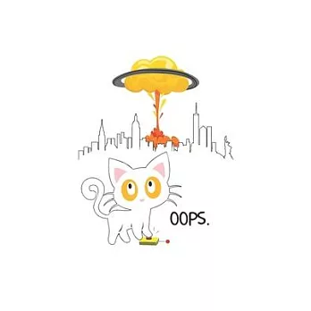 博客來-Notebook: Cat Explosion Red Button Bomb Accident Gift 120 Pages ...