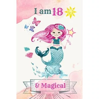 博客來-I am 18 & Magical: 18 Year Old Birthday Gift for Girls, Blank Line ...