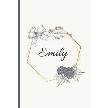 博客來-Emily: 120 Pages Blank & Lined (6 x 9 inches) Personalized Name ...