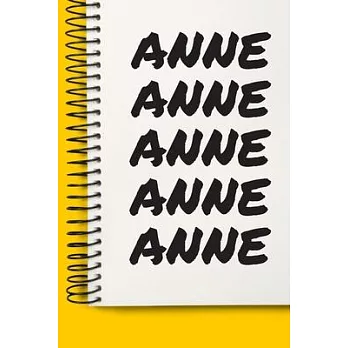 博客來-Name ANNE A beautiful personalized: Lined Notebook / Journal Gift ...
